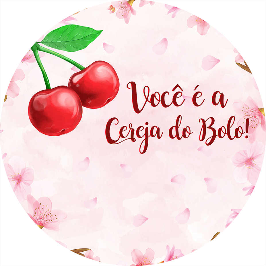 Painel Redondo Tecido Sublimado tema CEREJINHA | Shopee Brasil