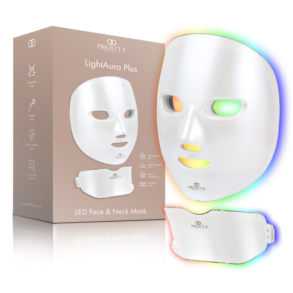 Project E Beauty LightAura Plus | Máscara de LED para Rosto e Pescoço ...