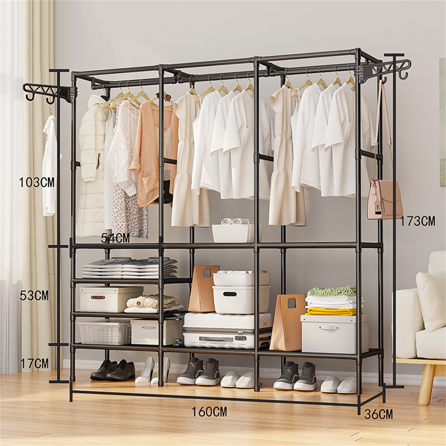 Guarda Roupa Portátil Arara Multifuncional Desmontável Organizador ...