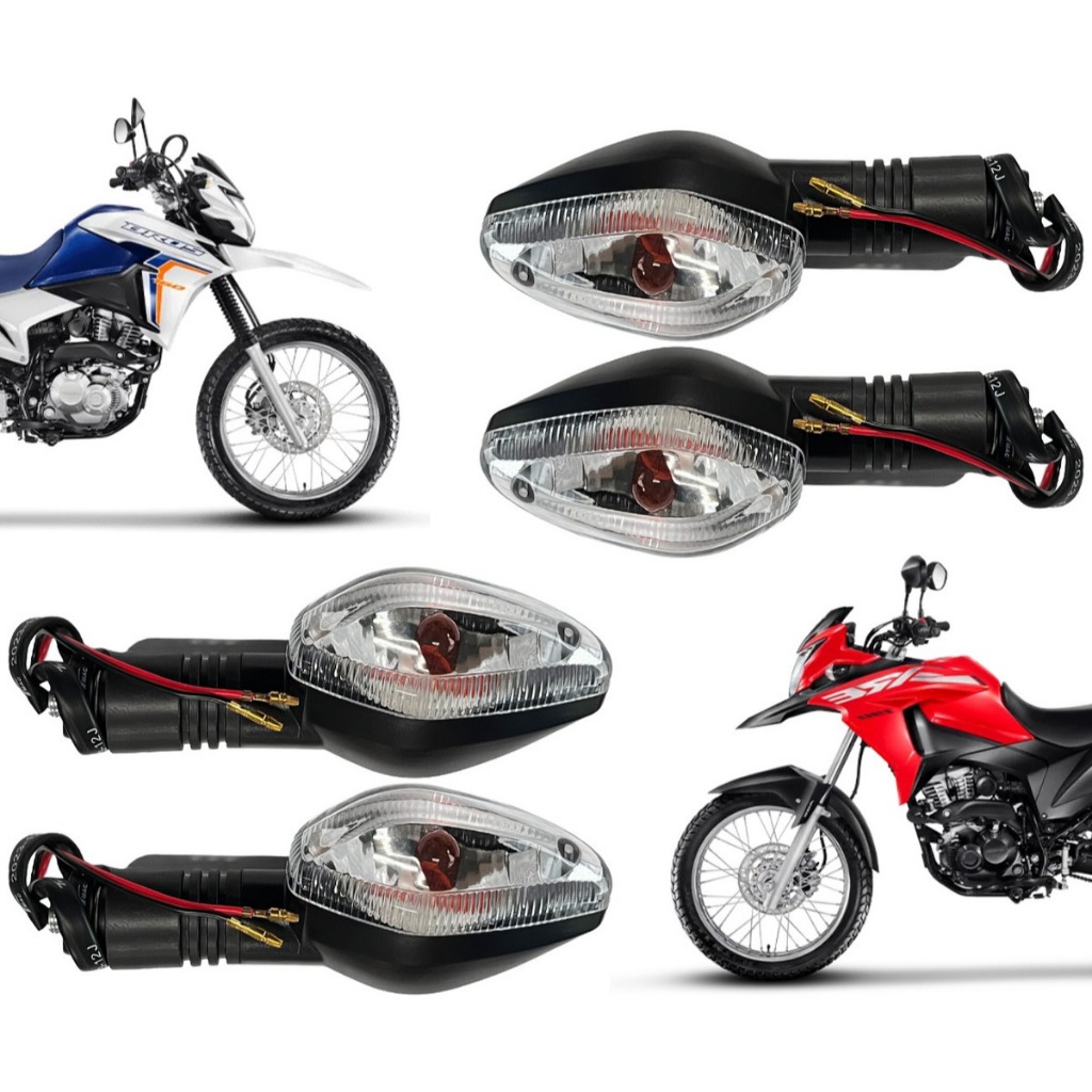 4 Seta Pisca Nxr Bros 125 160 Xre 190 Modelo Original | Shopee Brasil