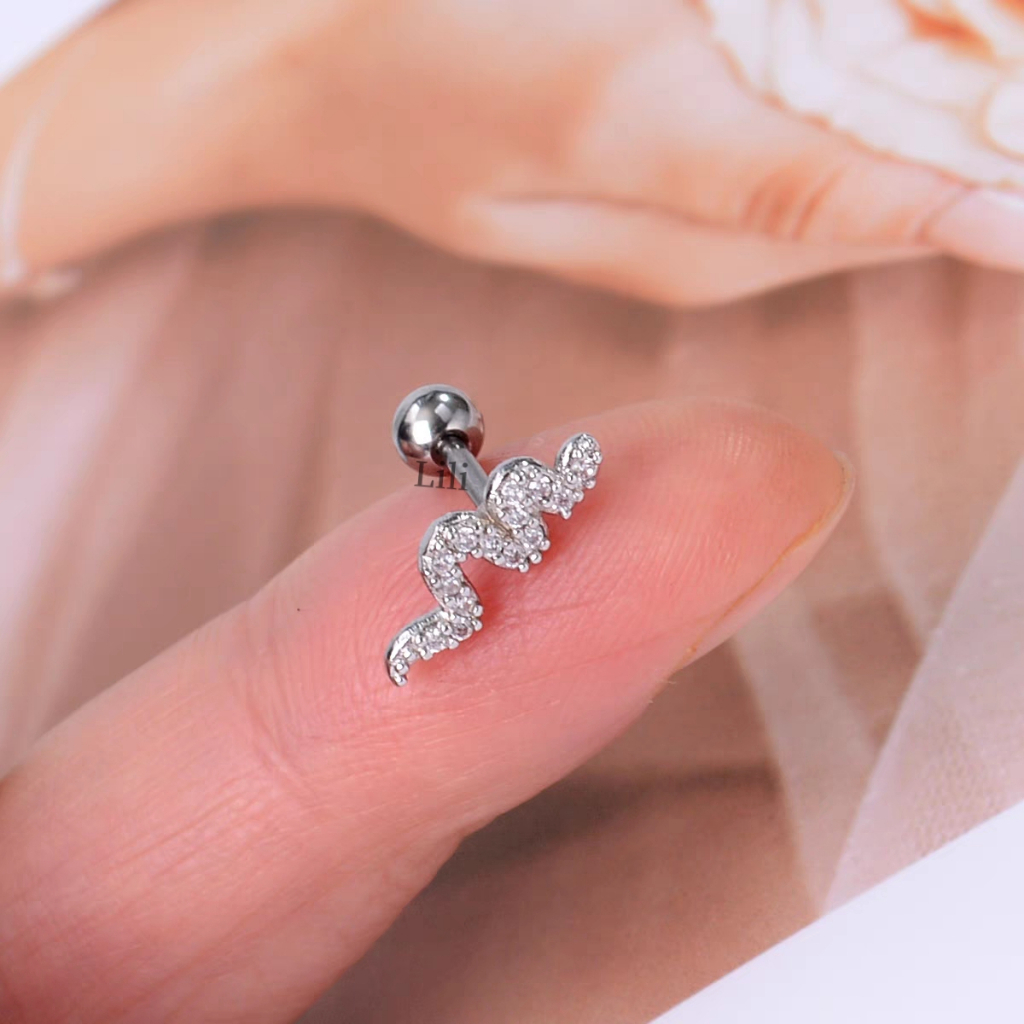 1 Piercing Targus /Cartilagem piercing com Zircão | Shopee Brasil