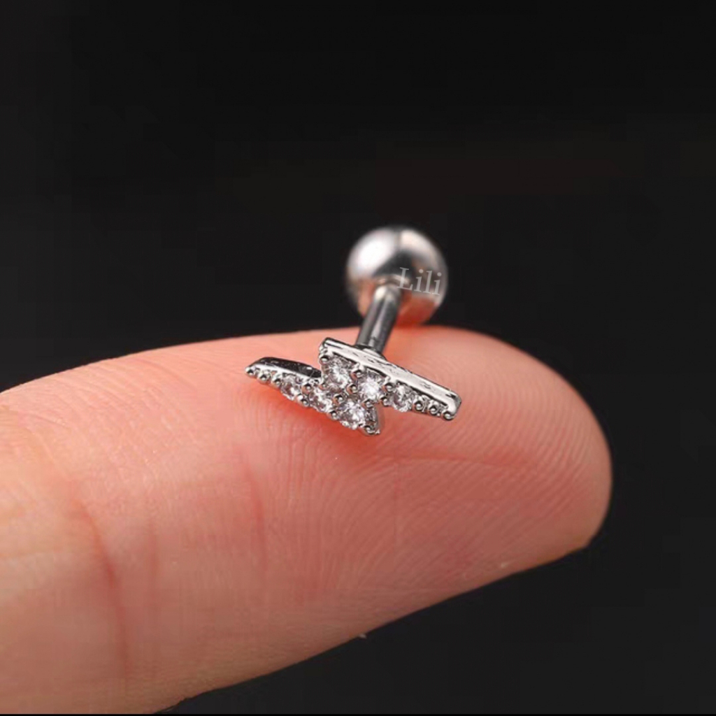 1 Piercing Targus /Cartilagem piercing com Zircão | Shopee Brasil