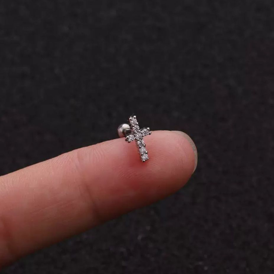 1 Piercing Targus /Cartilagem piercing com Zircão | Shopee Brasil