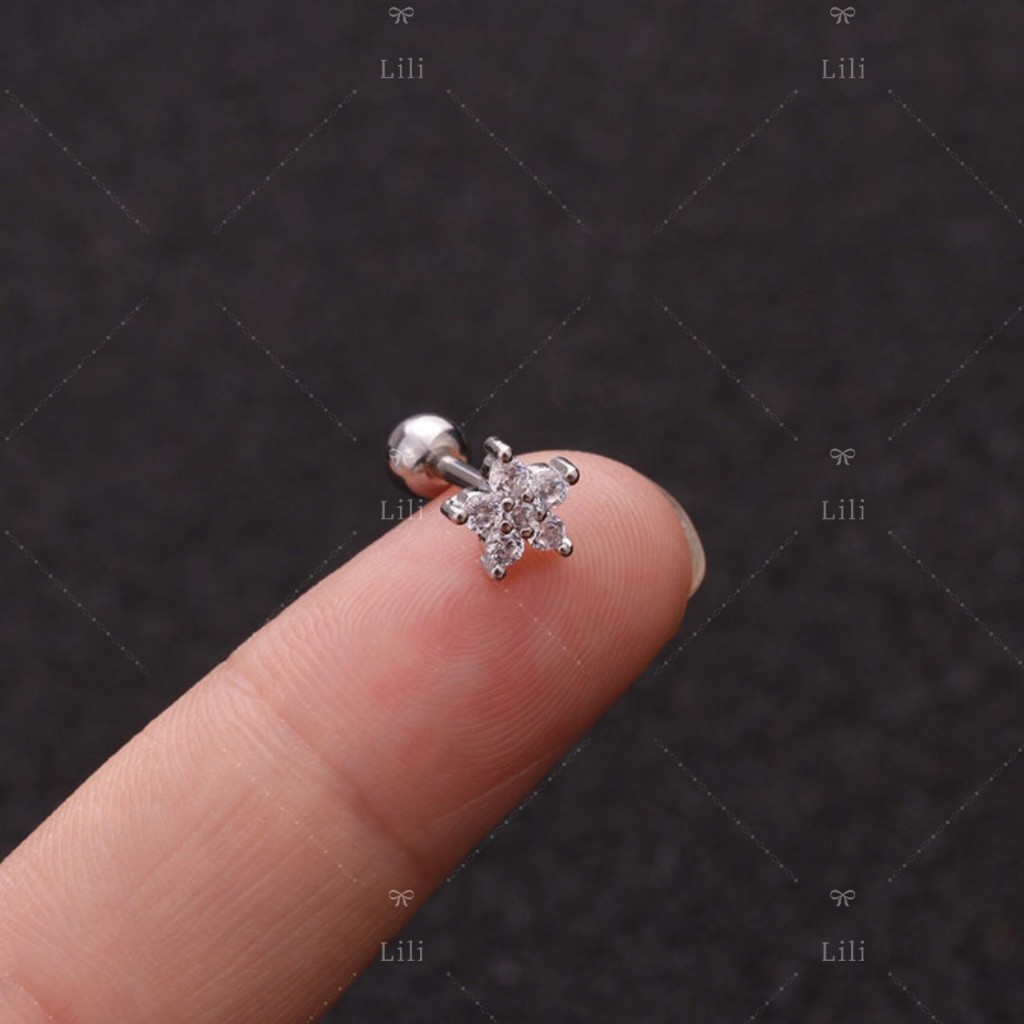 1 Piercing Targus /Cartilagem piercing com Zircão | Shopee Brasil