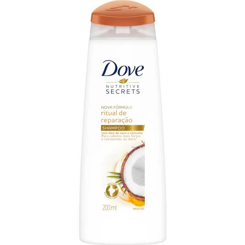 SHAMPOO DOVE NUTRITIVE SECRETS RITUAL DE REPARAÇÃO COM 200ML. | Shopee ...