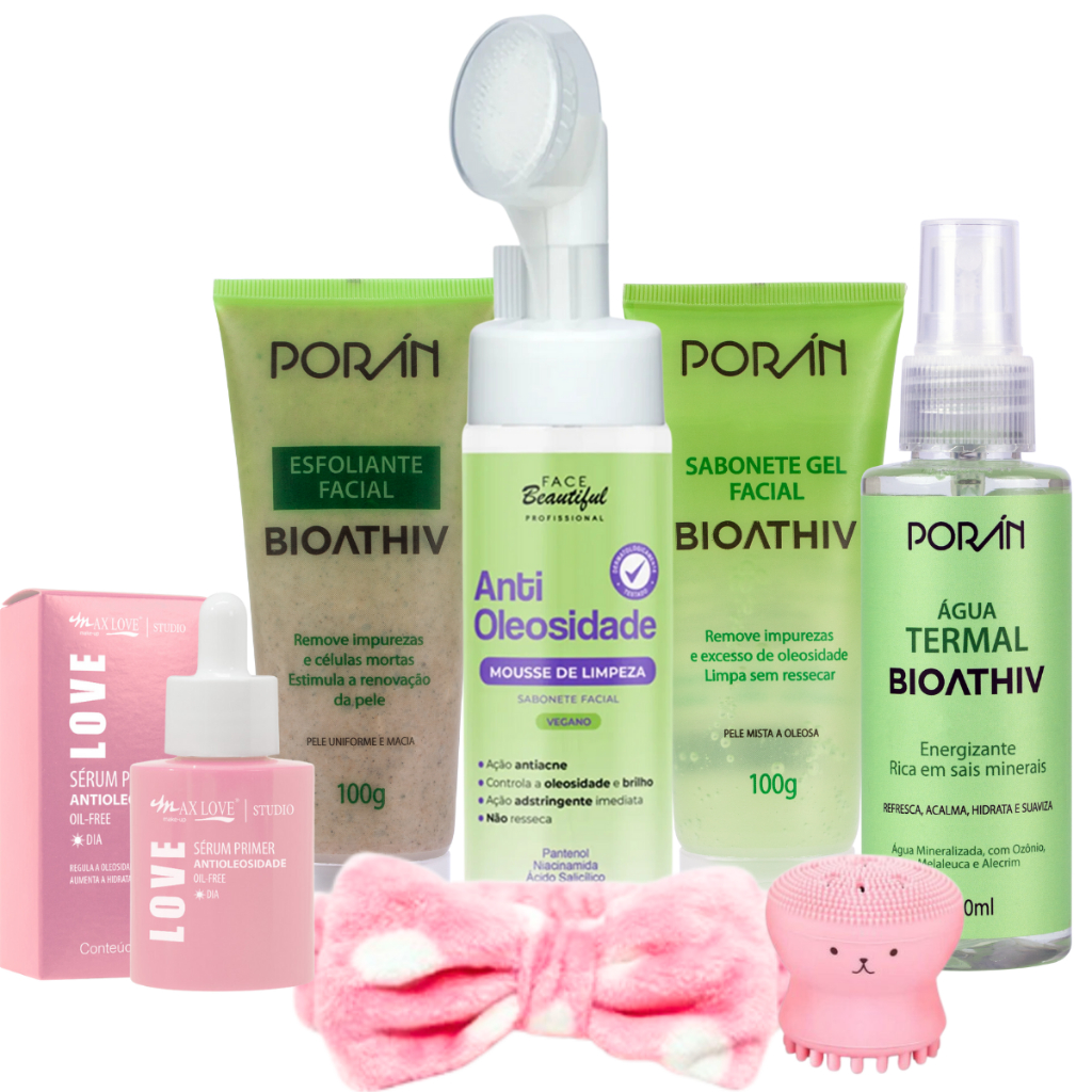 Kit limpeza de pele skin care pele oleosa completo | Shopee Brasil