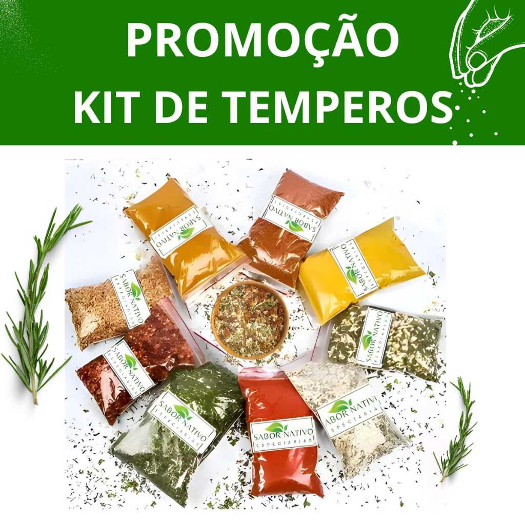 SABORES NATIVOS - TEMPEROS E ESPECIARIAS PREMIUM - KIT C/ 16 PACOTES ...