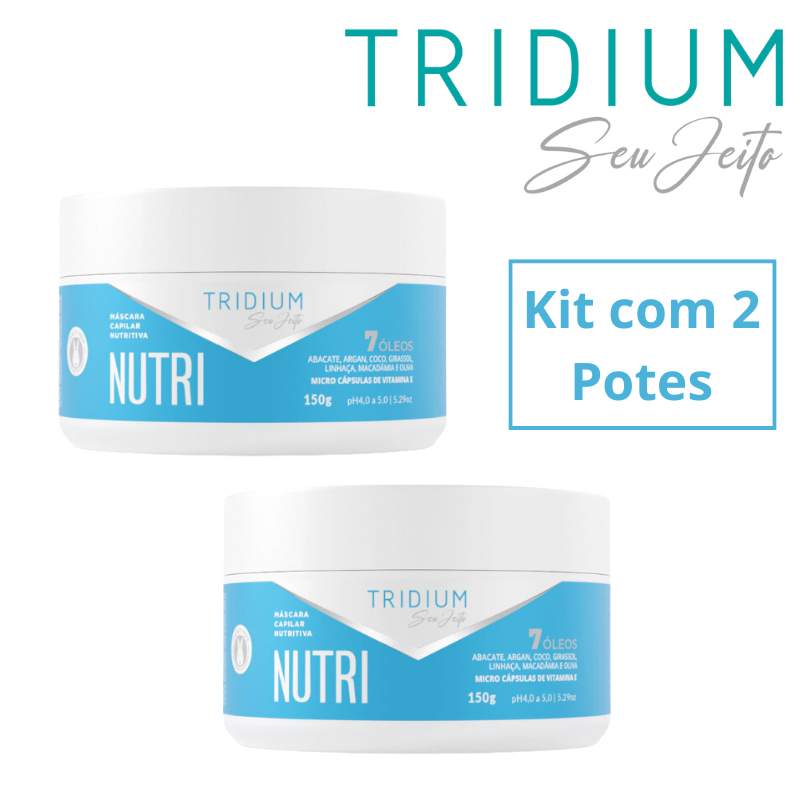 Kit 2 Máscara Capilar Nutritiva Antioxidante Tridium 150g | Shopee Brasil