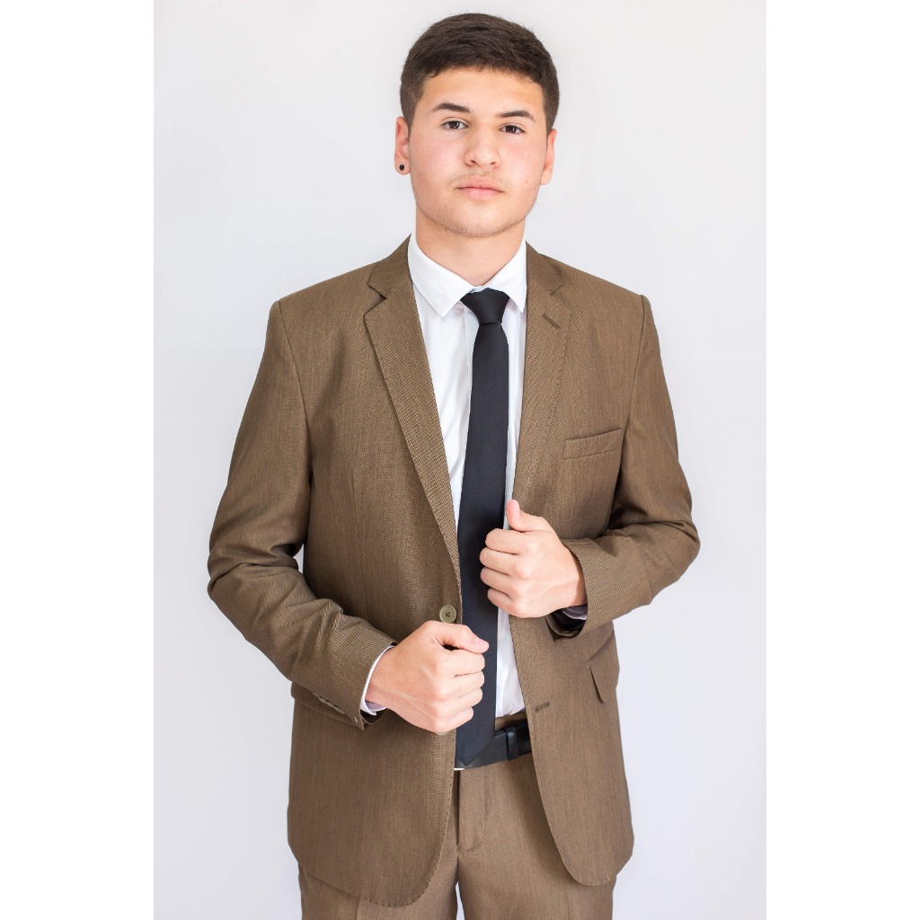 Terno Microfibra Marrom Caqui Euro - todas as ocasiões (envio imediato ...