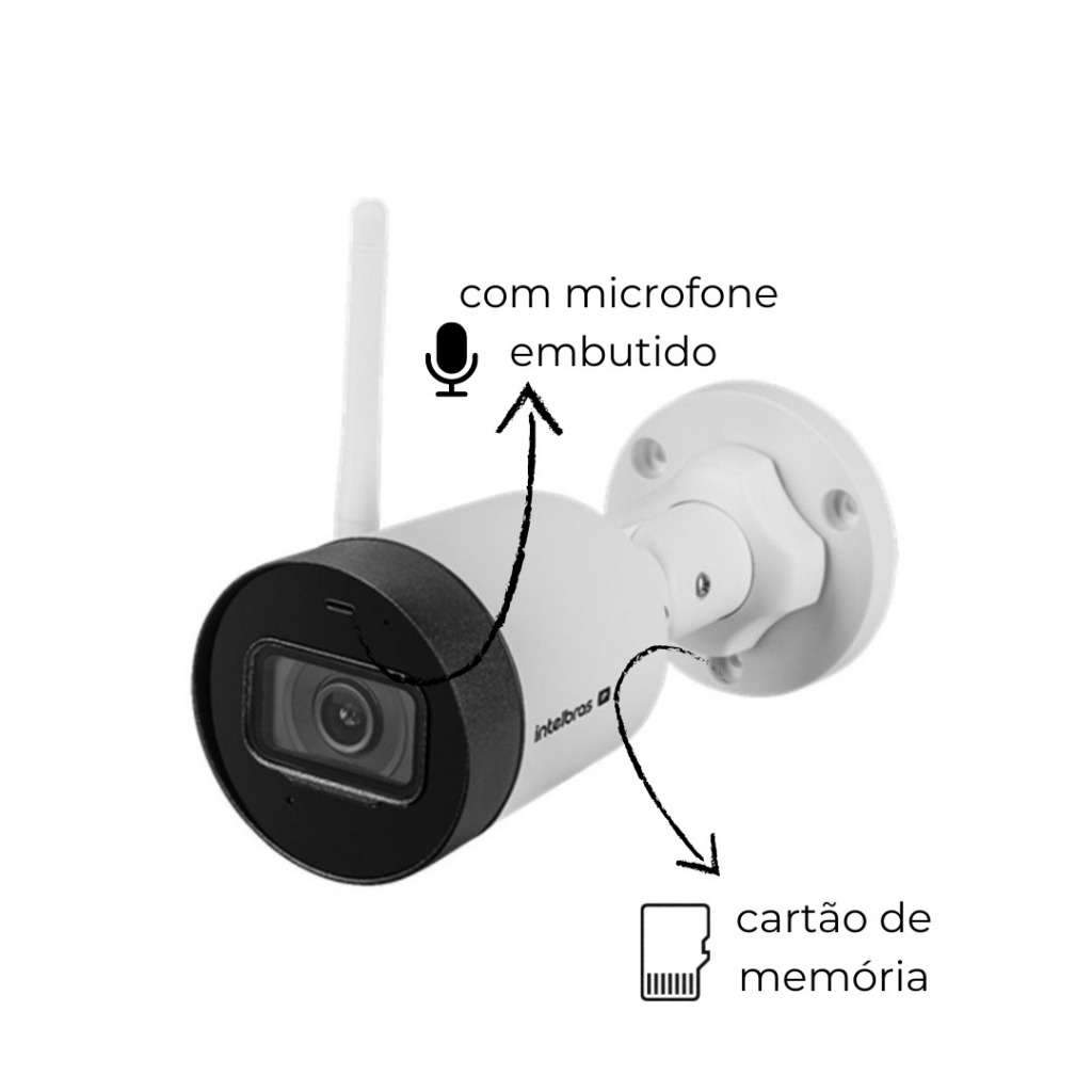 Camera de segurança intelbras wifi Ip 2 Mp Vip 1230 Bullet Full Hd G4 ...