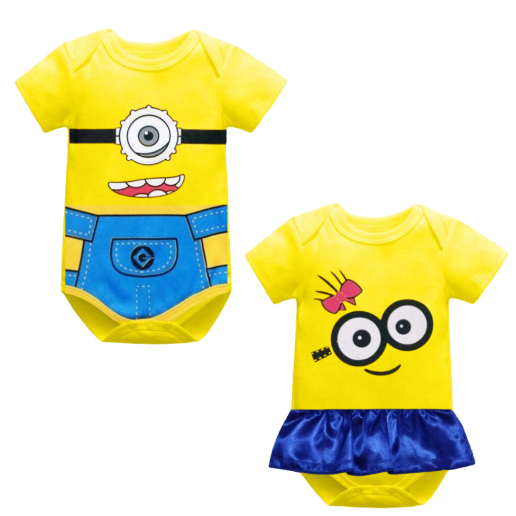 Body Bebe Minions Macacao Tematico Infantil Personagens Fantasia ...