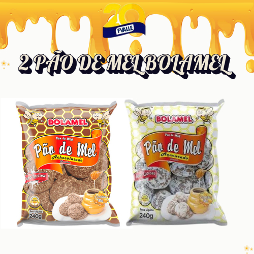 KIT 2 PÃO DE MEL BOLAMEL 240G | Shopee Brasil
