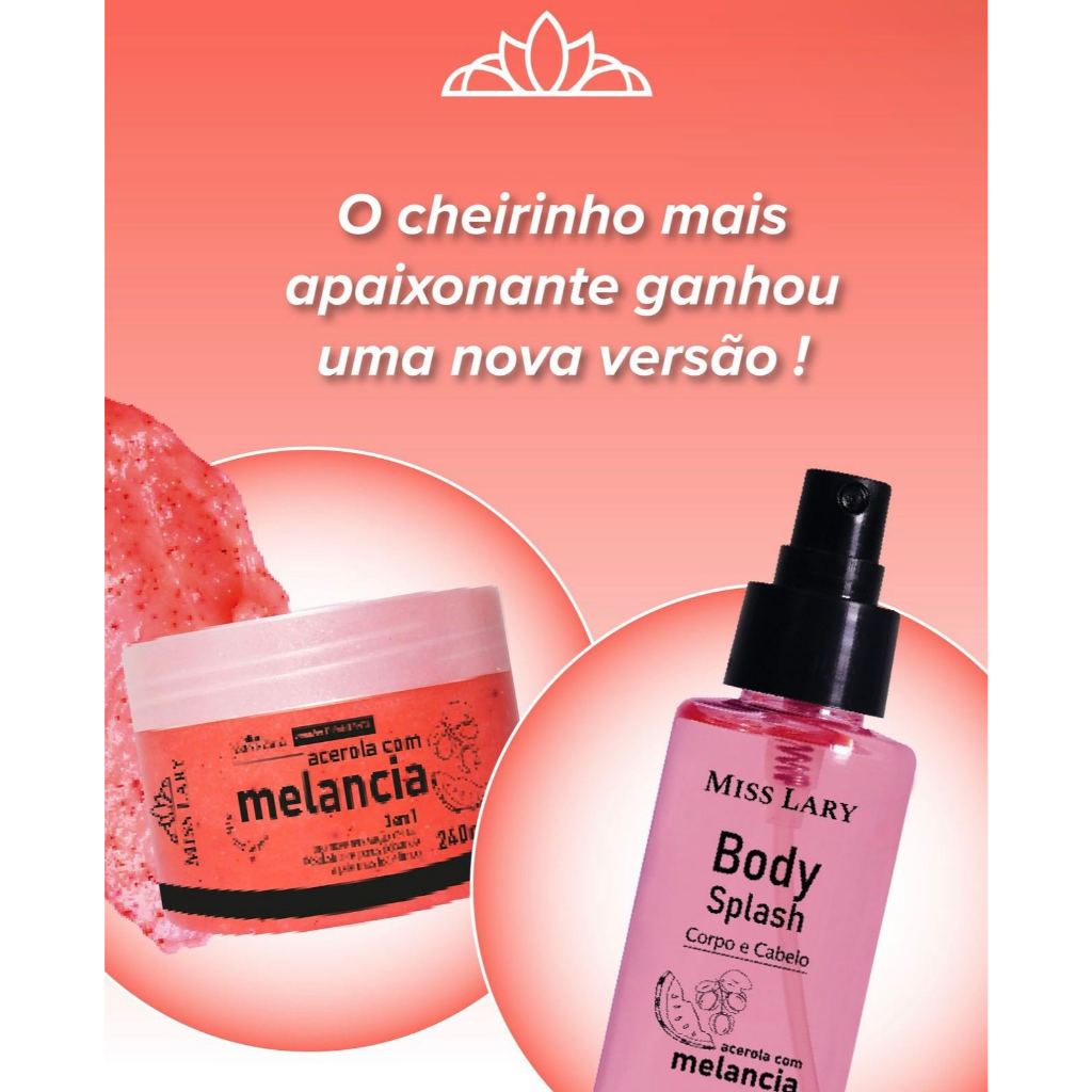 KIT ESFOLIANTE CORPO E ROSTO + BODY SPLASH - MISS LARY | Shopee Brasil