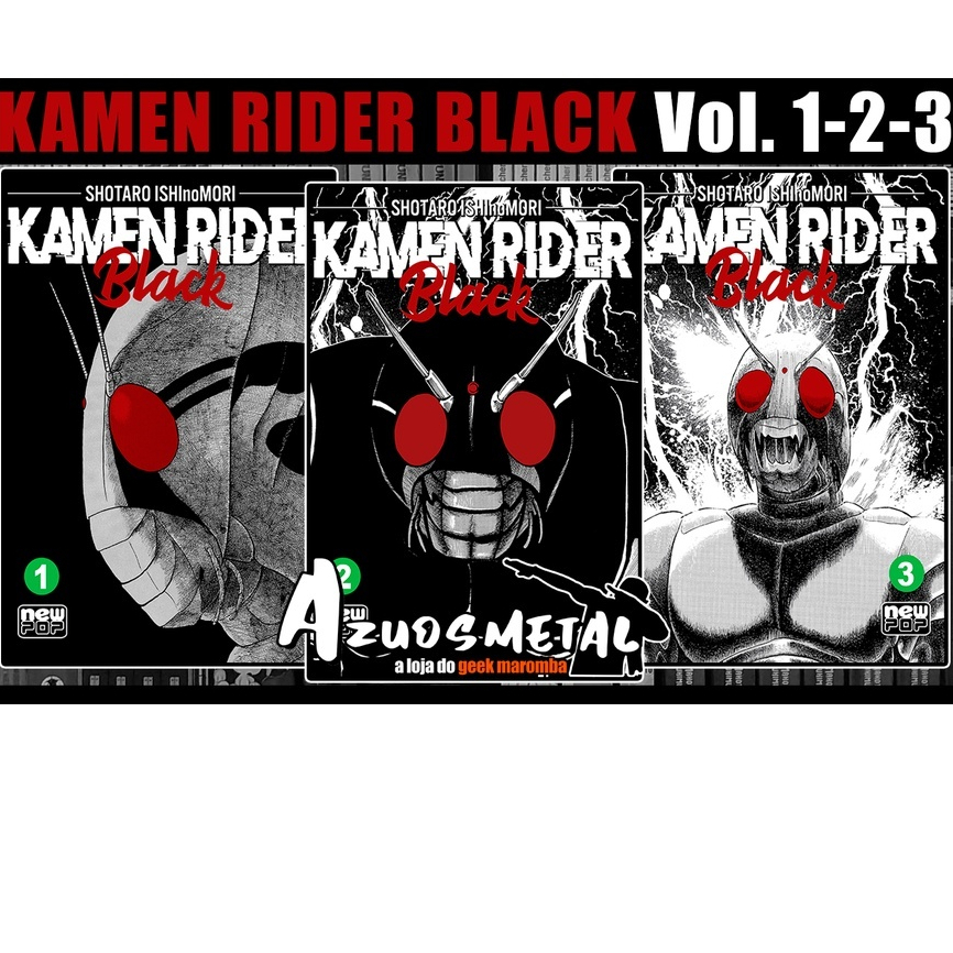 KAMEN RIDER BLACK VOLUMES 1 - 2 e 3 UNIDADE - REVISTA MANGÁ Hq | Shopee ...