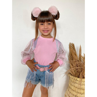 Conjunto Infantil e Juvenil Boiadeira Ana castela Short e Blusinha com ...