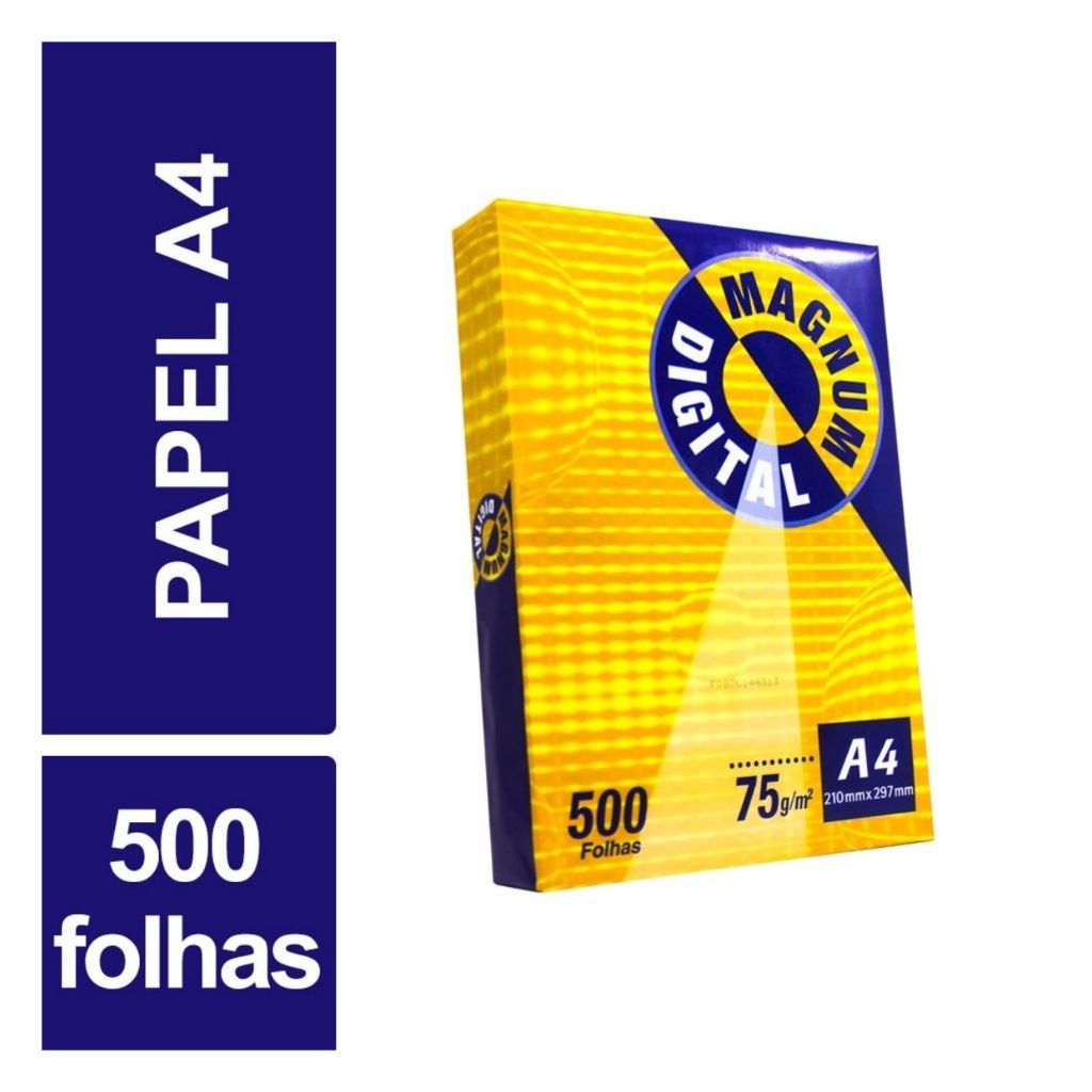 Papel Sulfite Branco A4 Magnum Digital C/500 Folhas | Shopee Brasil