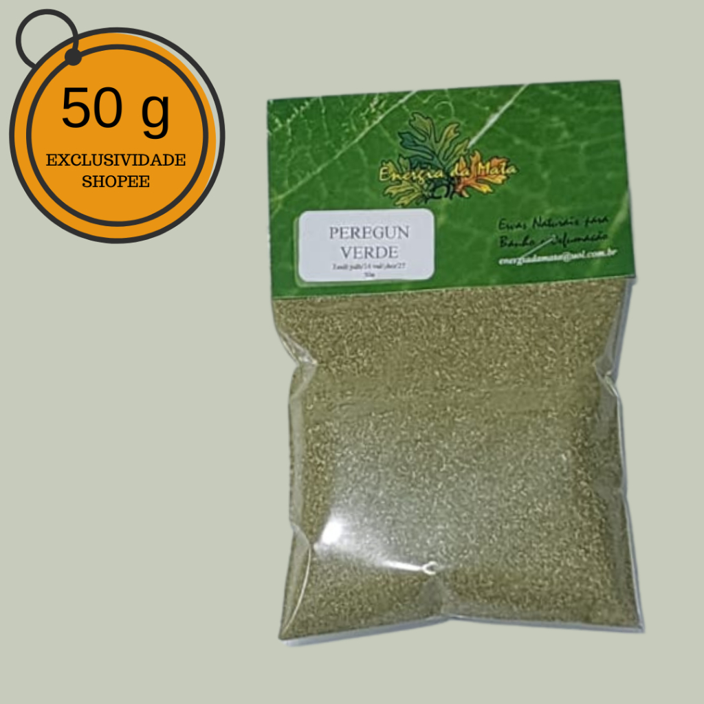 Peregum Verde pó - banho e defumação - 50g | Shopee Brasil