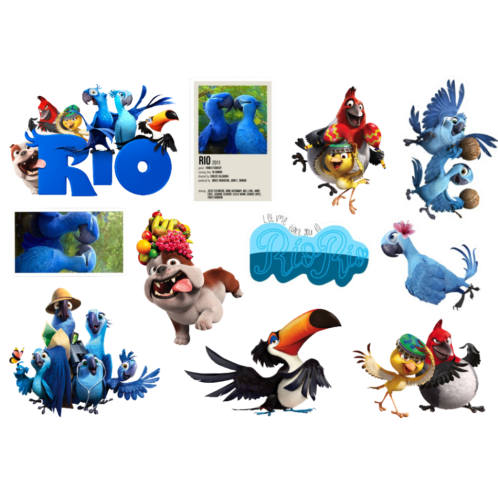 RIO - CARTELA DE ADESIVOS (sem recorte, com recorte ou a prova d'água ...