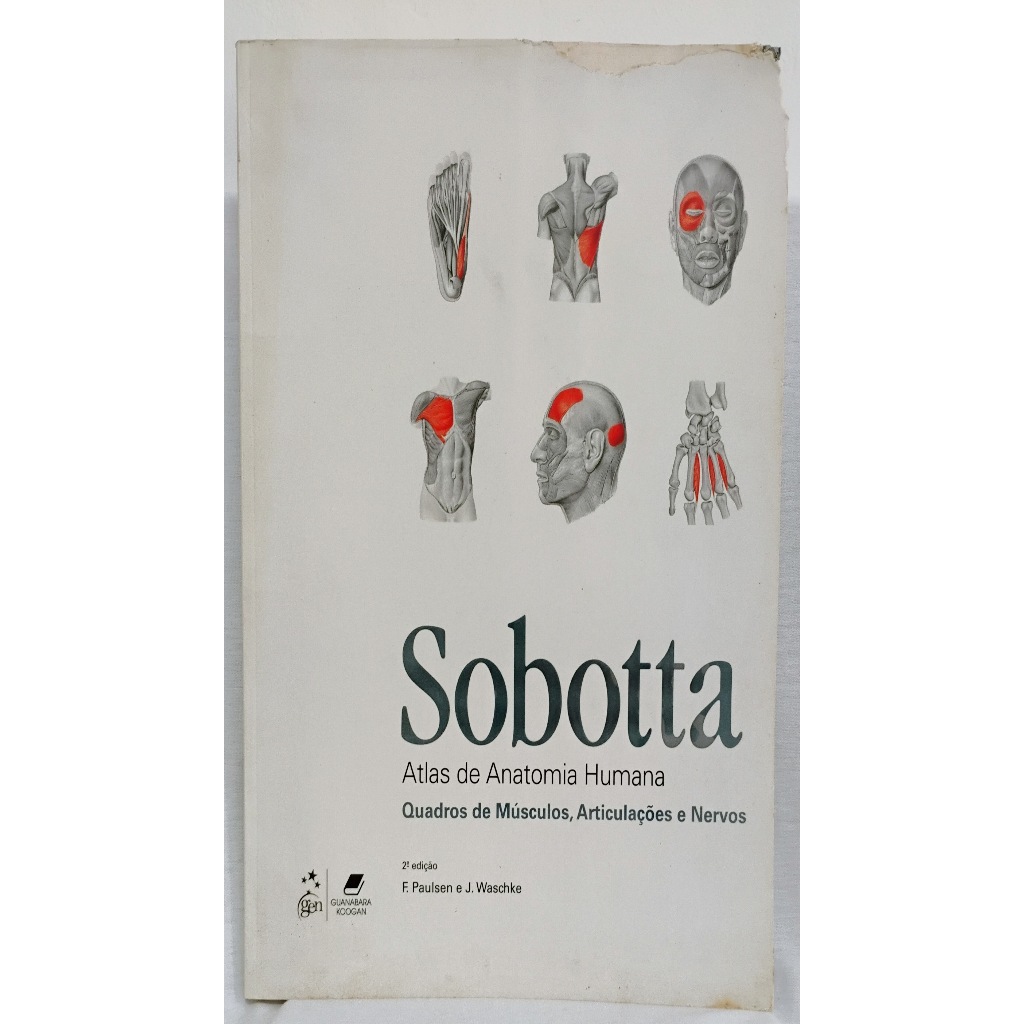LIVRO AUXILIAR SOBOTTA - ATLAS DE ANATOMIA HUMANA - QUADROS, MUSCULOS ...