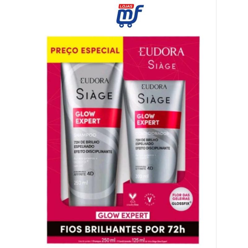 Kit Siage Eudora Sh 250ml Cond 125 ML | Shopee Brasil