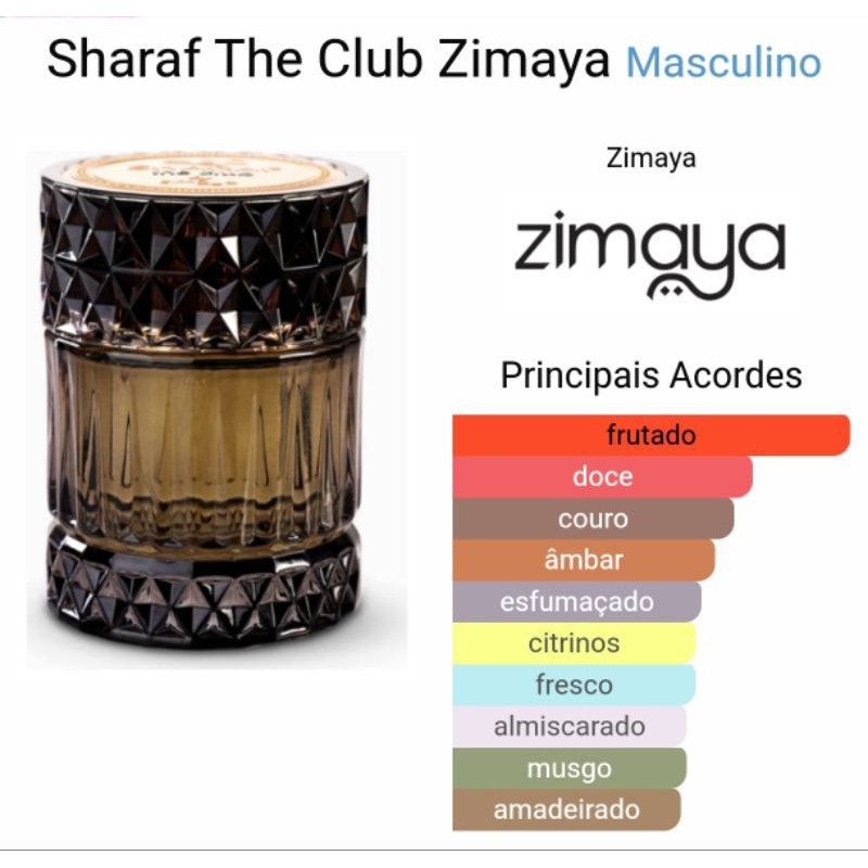 SHARAF THE CLUB Zimaya- afnan Eau de parfum 100 ml - original lacrado ...