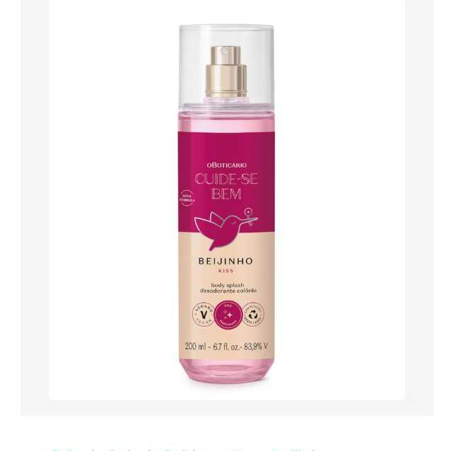 Body Splash Desodorante Colônia Cuide-se Bem Beijinho 200ml | Shopee Brasil