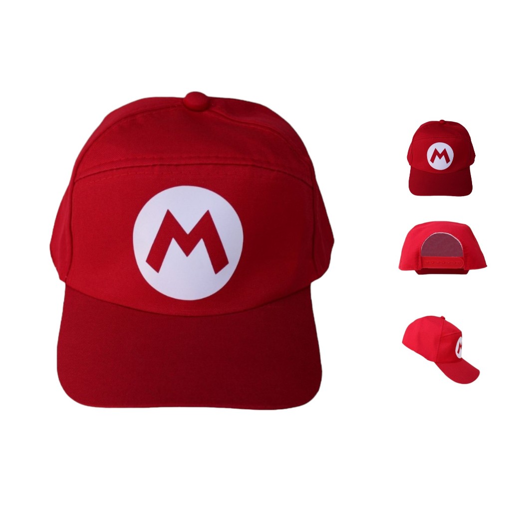 Boné Do Personagem Super Mario Bros Vermelho | Shopee Brasil
