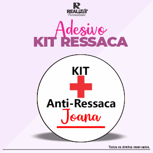 Adesivo Glossy KIT Ressaca COM SEU NOME 4x4cm REF 505 | Shopee Brasil