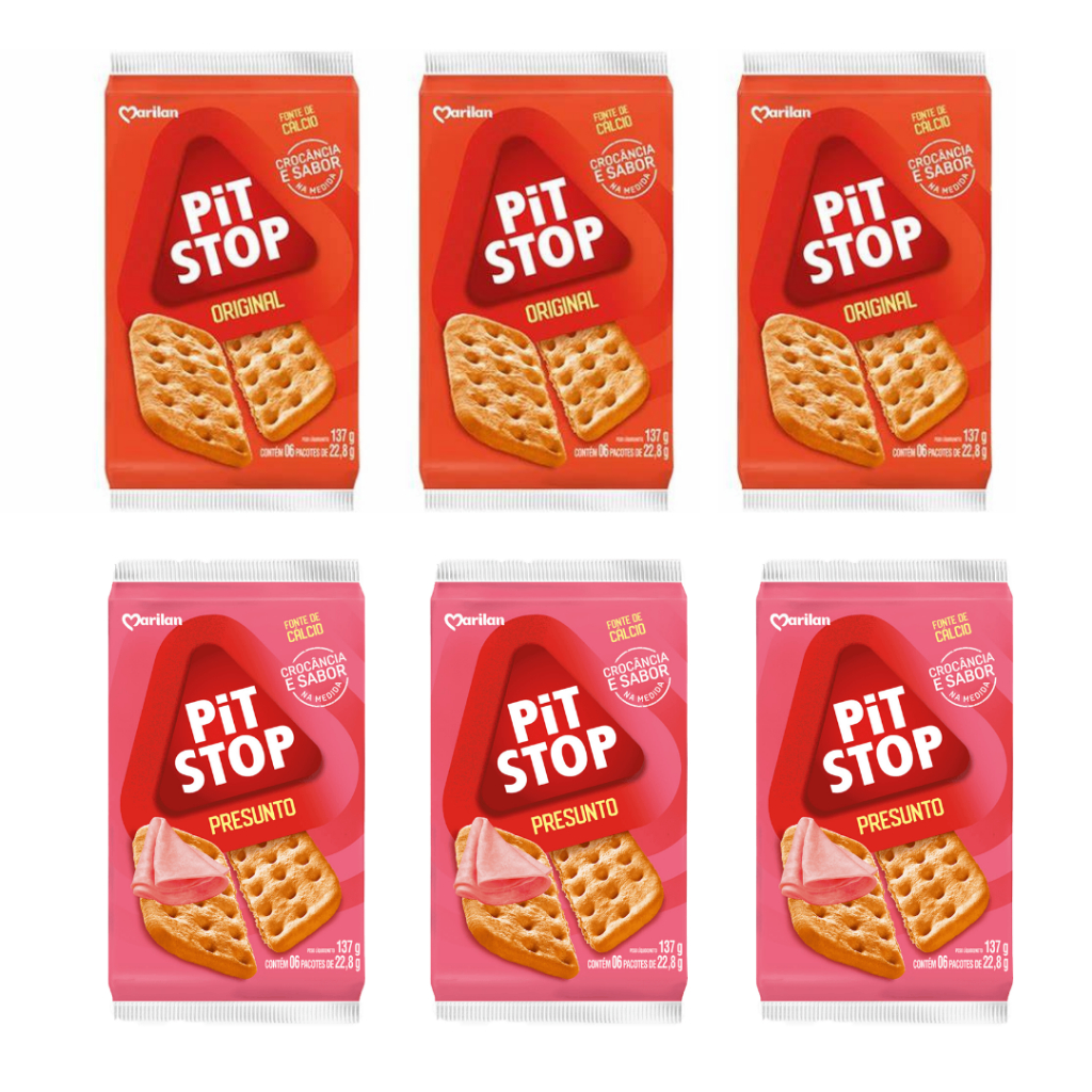 Kit Marilan 6 Biscoito Pit Stop | Shopee Brasil