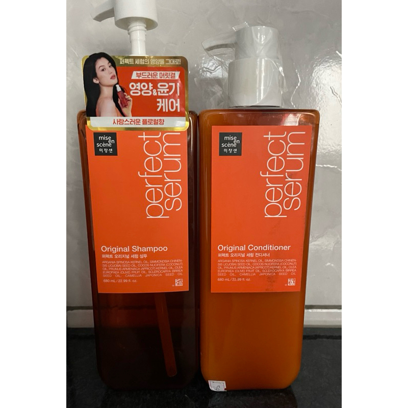 Mise en Scène Perfect Serum Kit (Shampoo 680ml + Condicionador 680ml ...