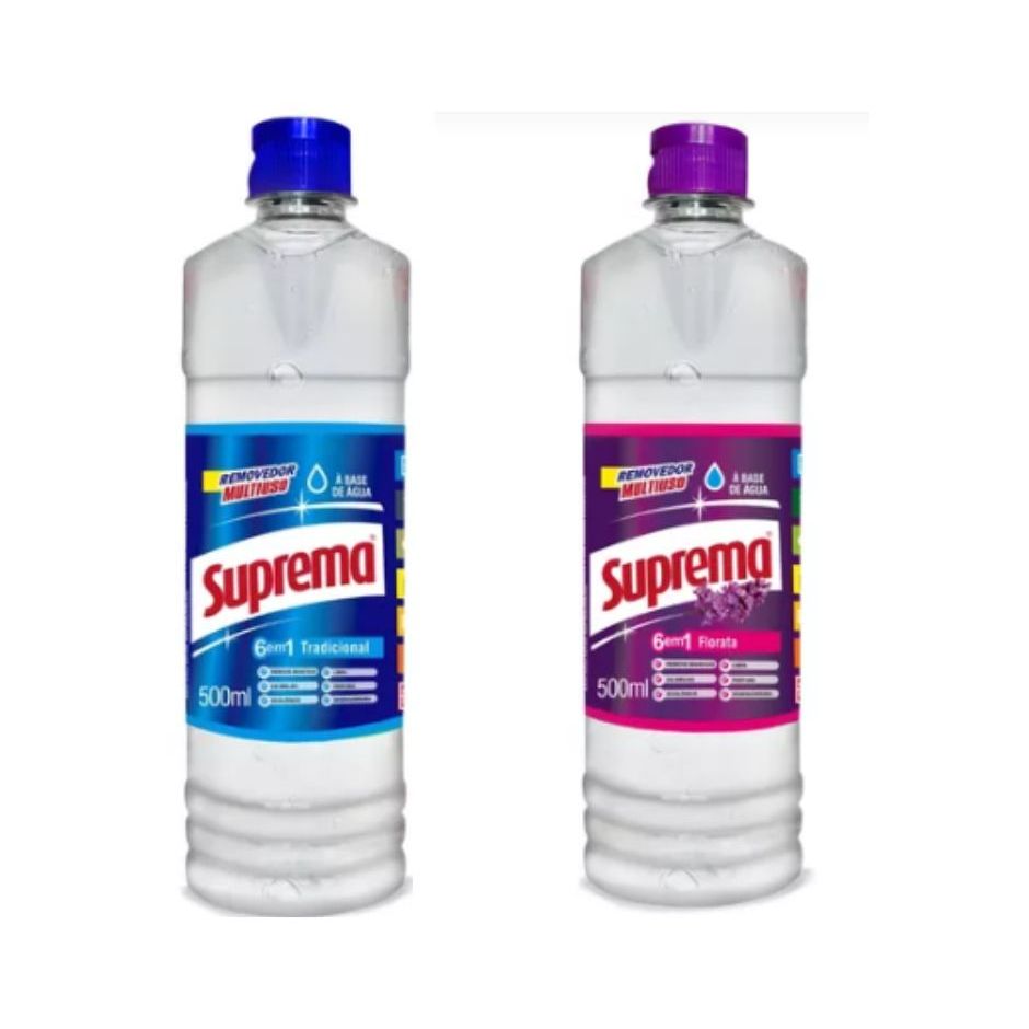 Removedor Multiuso Suprema 500ml Florata/Tradicional Limpeza Geral Kit ...