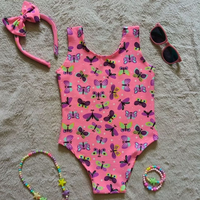 Maiô Infantil Estampado - Biquíni Infantil Moda Praia (6 meses a 10 ...