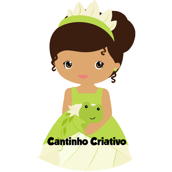 50 Apliques Recortes A Princesa e o Sapo Toppers Enfeites Tags Docinhos ...