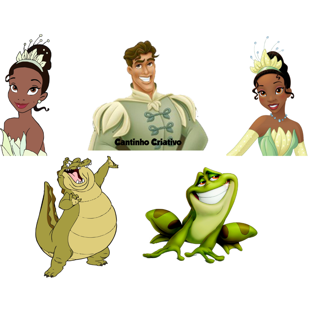 50 Apliques Recortes A Princesa e o Sapo Toppers Enfeites Tags Docinhos ...