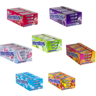Bala Mentos slim box c/12 unidades (sabores) | Shopee Brasil