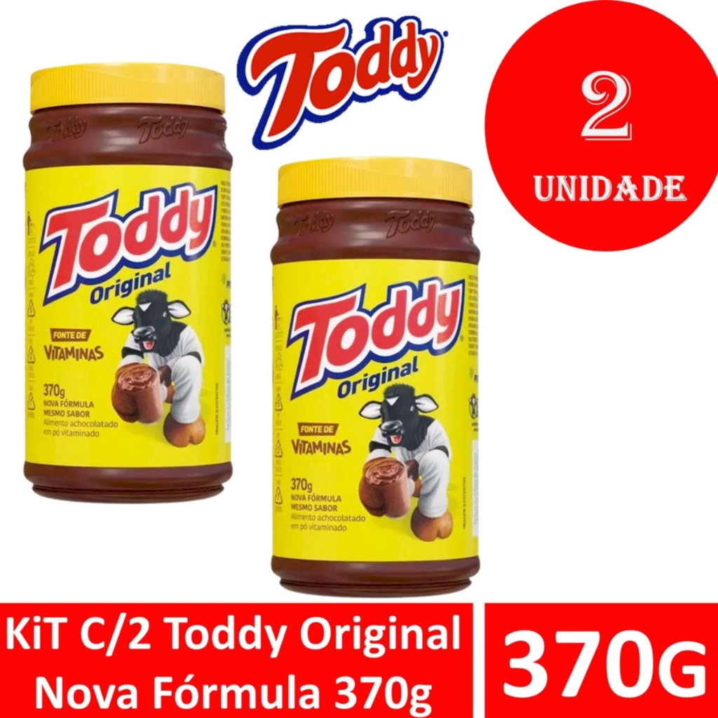 Chocolate Em Pó Toddy Achocolatado 370g Kit 2 Potes | Shopee Brasil