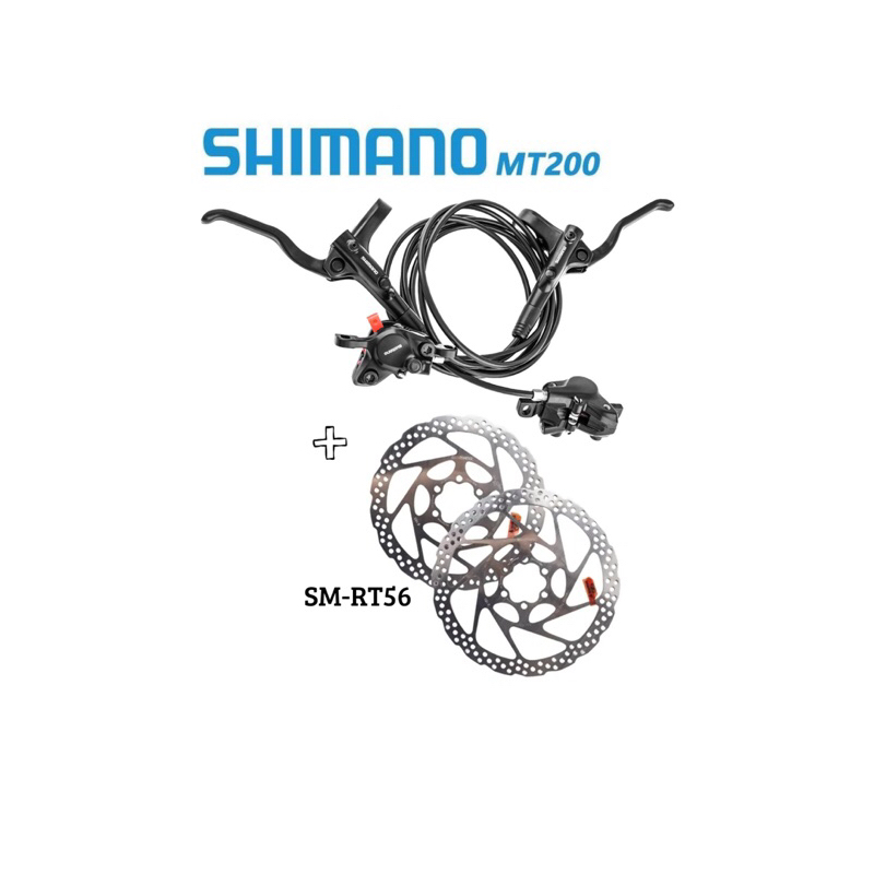 Kit Freios hidráulico shimano MT 200 + Disco de Freios 160mm RT56 originais bike mtb | Shopee Brasil