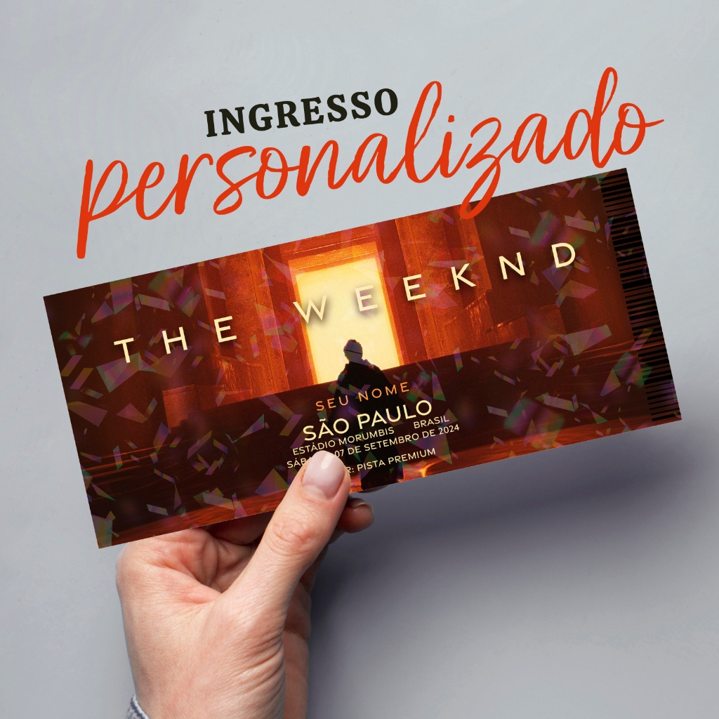 Ingresso colecionável - THE WEEKND São Paulo 2024 | Shopee Brasil