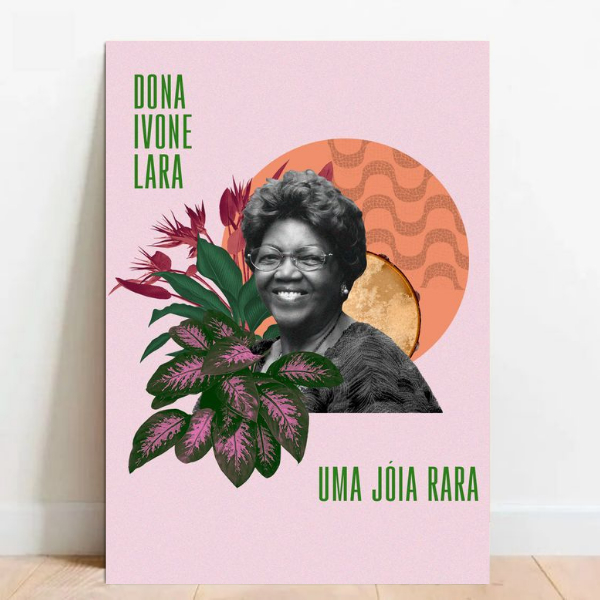 Quadro Placa Decorativo Samba raiz Pagode Dona Ivone Lara MPB Poster 02 ...