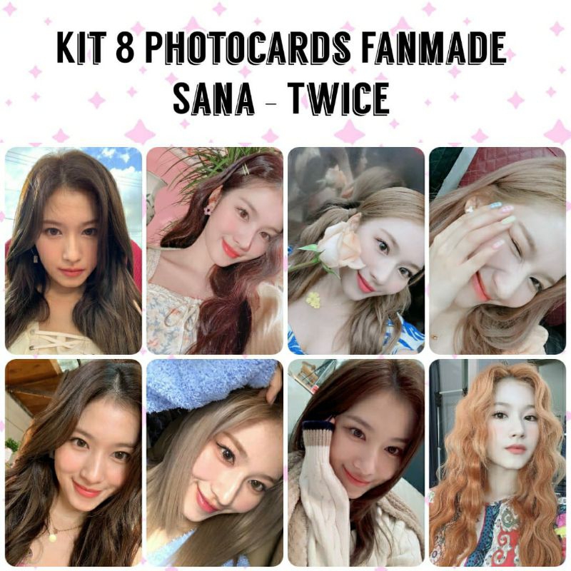 Kit 8 Photocards Fanmade | Sana - Twice | Shopee Brasil