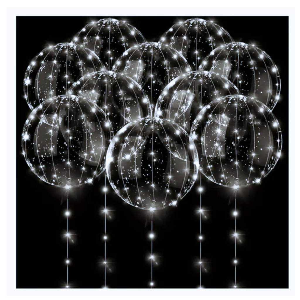 10 KIT LED Luz Branca + Bubble 24 polegadas | Shopee Brasil