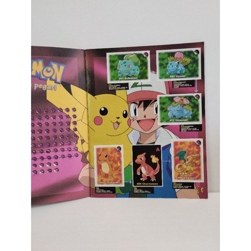 Álbum Pokémon 1999, Panini Raro (ótimo estado) com poster | Shopee Brasil