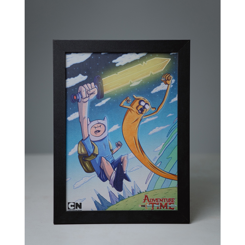 Quadro Moldura Poster Decorativo A4 21x30 Adventure Time Hora de Aventura Finn Jake Cartoon ...
