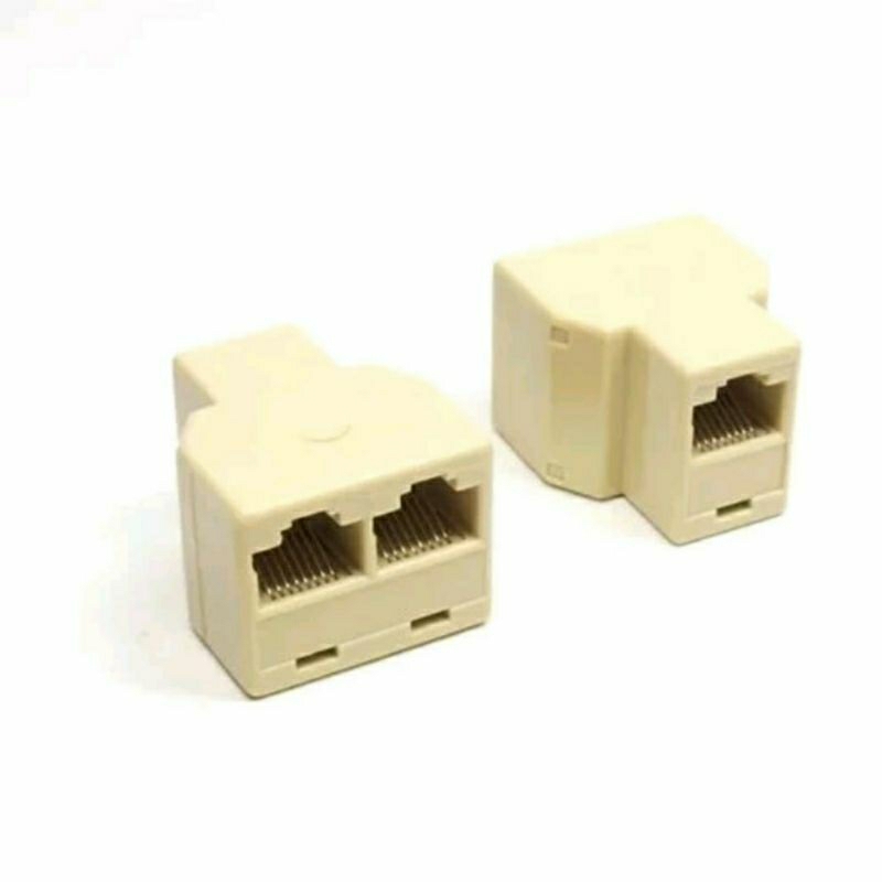 Extensor RJ45 Conector 2 Saídas Fêmea Ethernet Internet Cabo de Rede ...