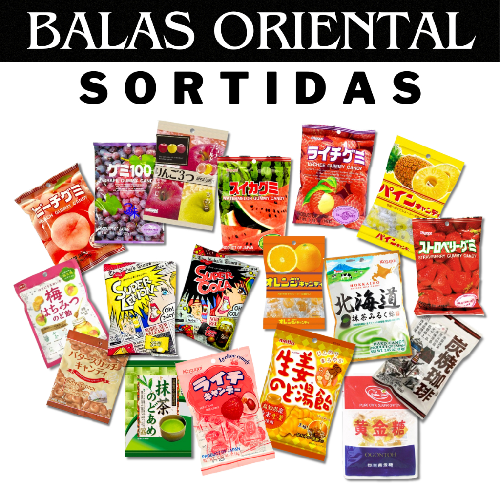 Balas Japonesas orientais Exoticas 10 Unidades Sabor Sortidas Importada ...