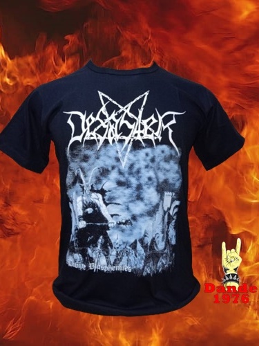Camiseta Banda de Metal Desaster Divine Blasphemies 100% Algodão @metal ...
