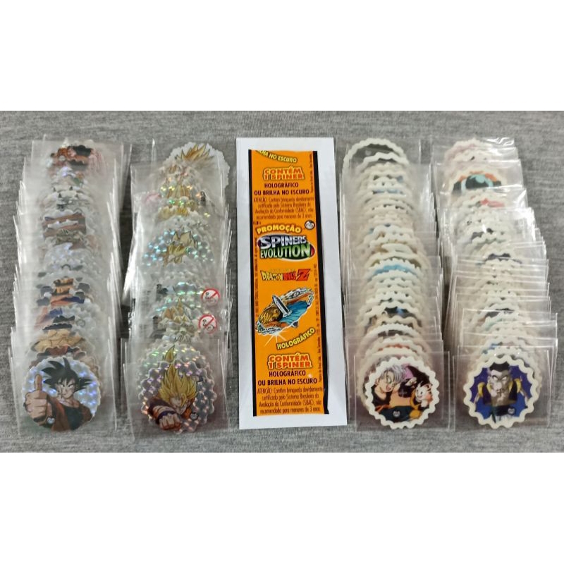 Tazo & Card Dragon Ball Spiners e Liga da justiça Elma Chips | Shopee ...