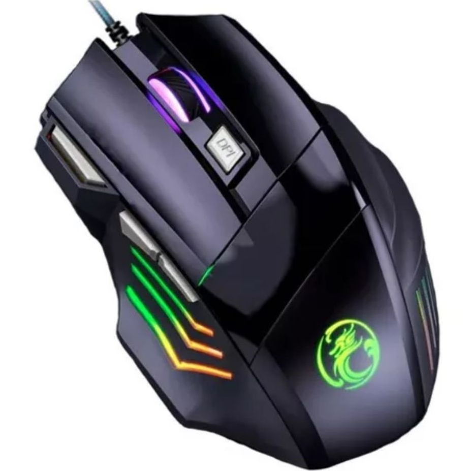 Mouse Gamer, LED, Multimídia, Colorido, USB, RGB, para PC, Ergonômico, com Fio, Optico ...