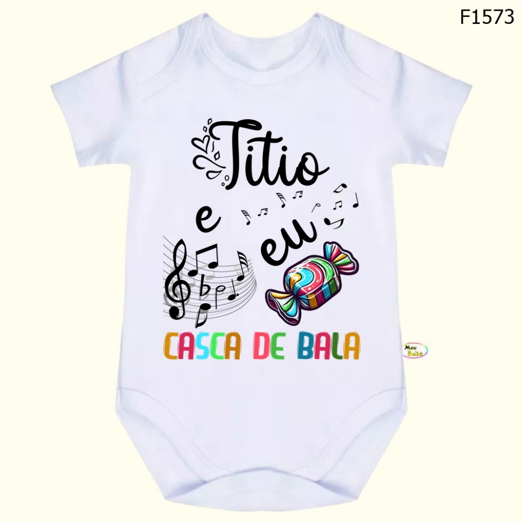 Body Bebê Frases Titio e Eu Casca de Bala SF1573 | Shopee Brasil