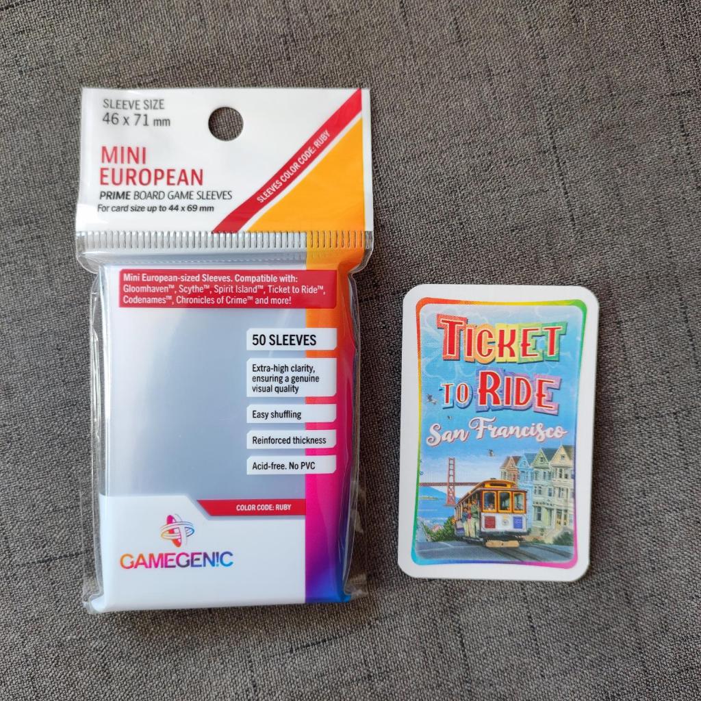Sleeve Gamegenic Ruby Mini European 46 x 71mm (Ticket to Ride ...